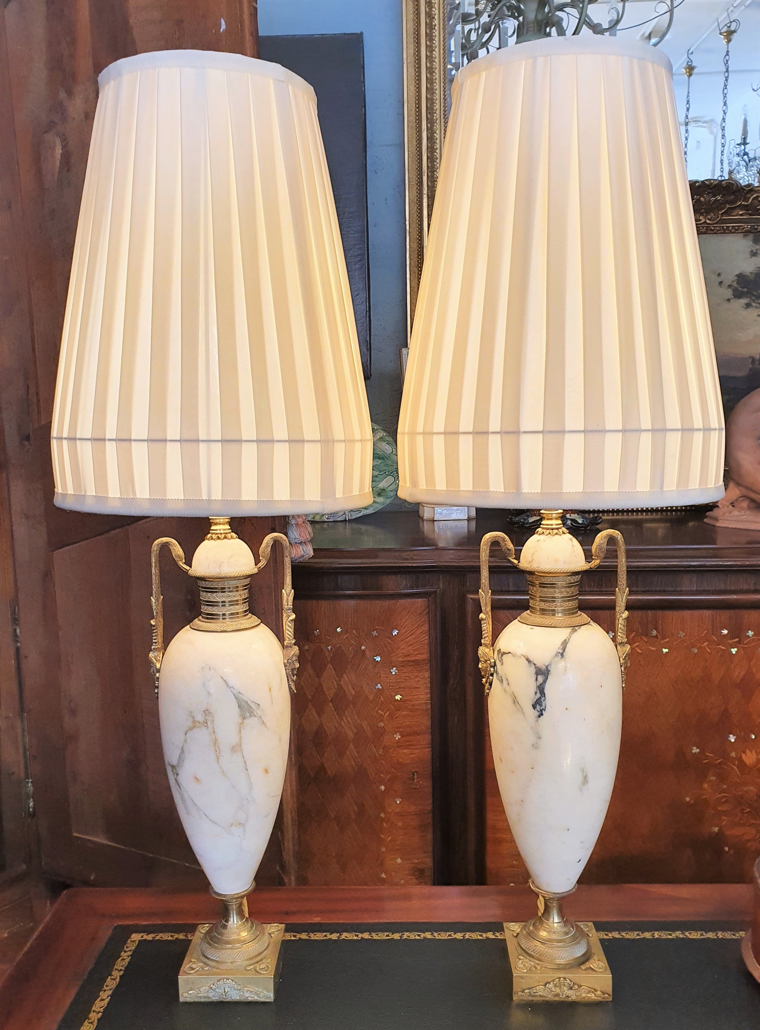 A pair of French Louis XVI Lamps
