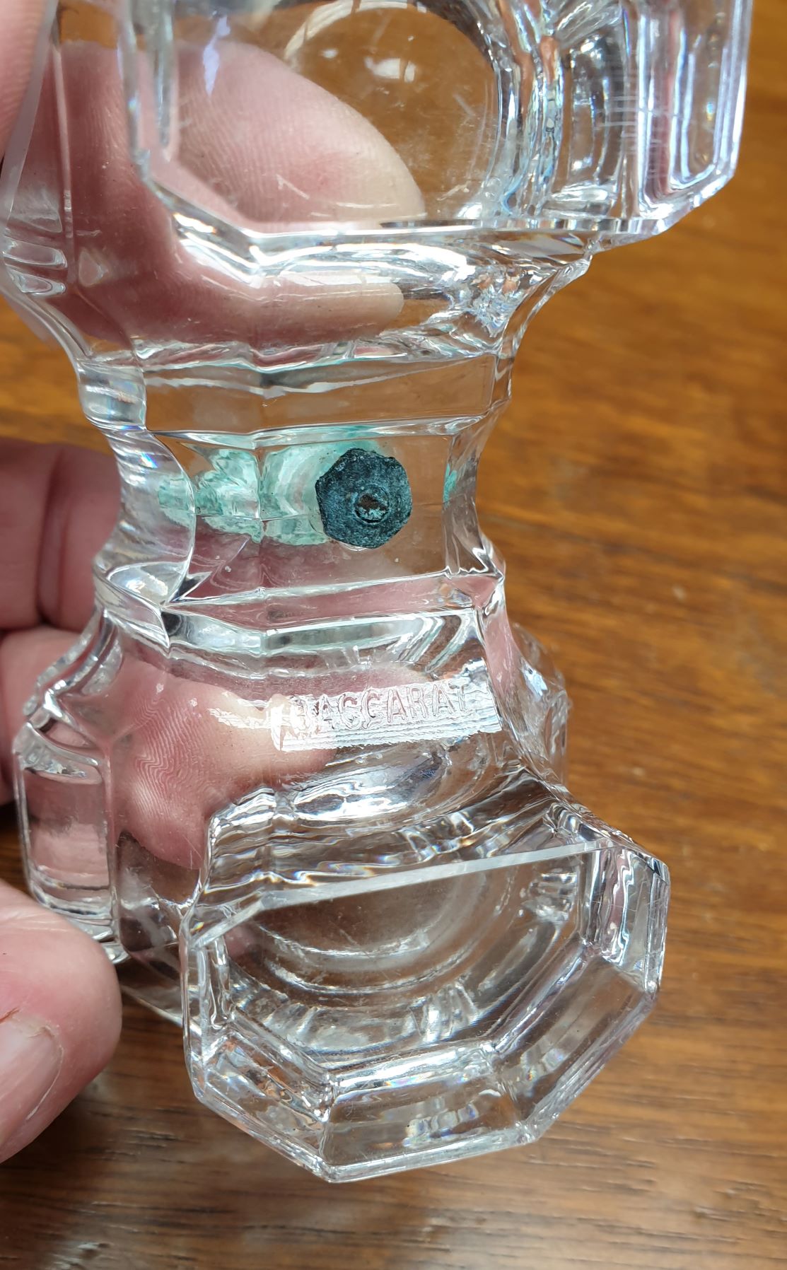 A pair of Crystal Salt Cellars