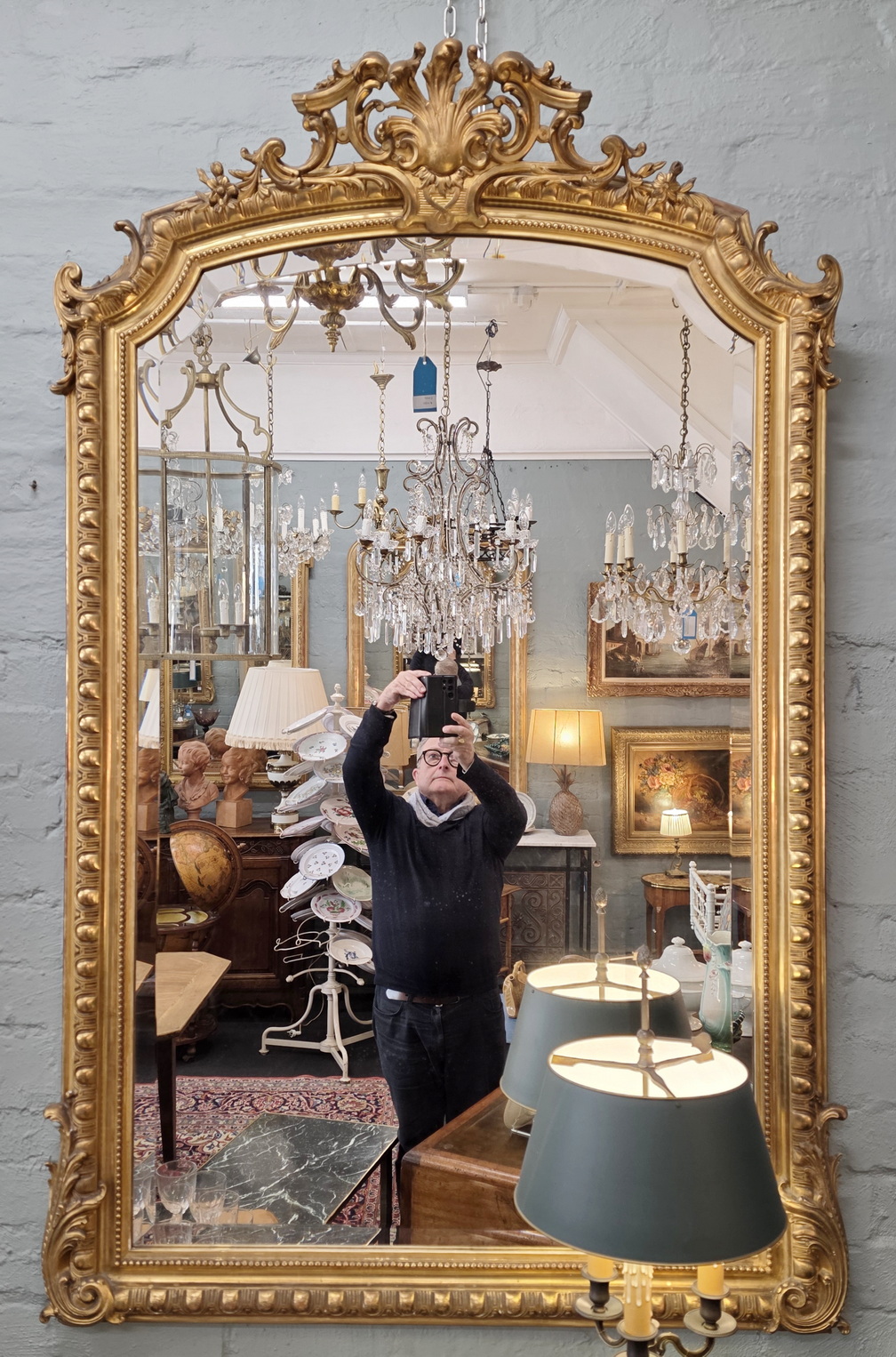 Miguel Meirelles Antiques – A French Regence Mantle Mirror