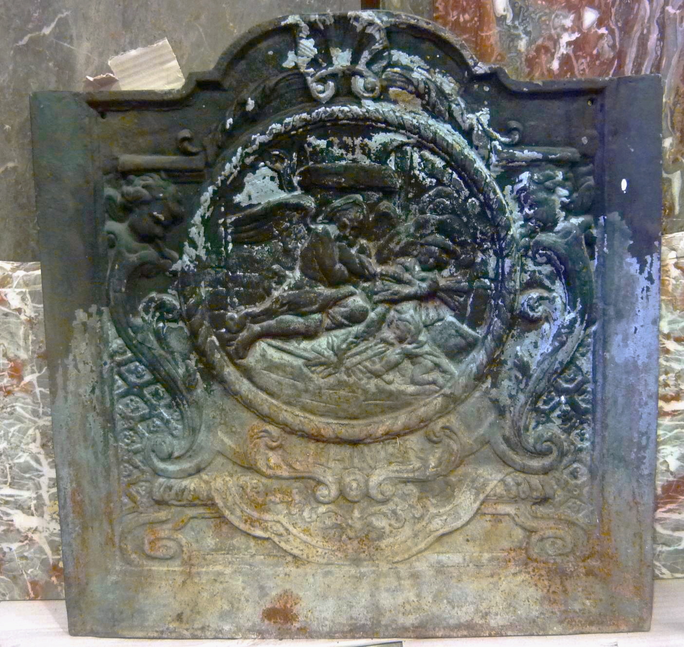 A French Cast Iron Reflector Plate