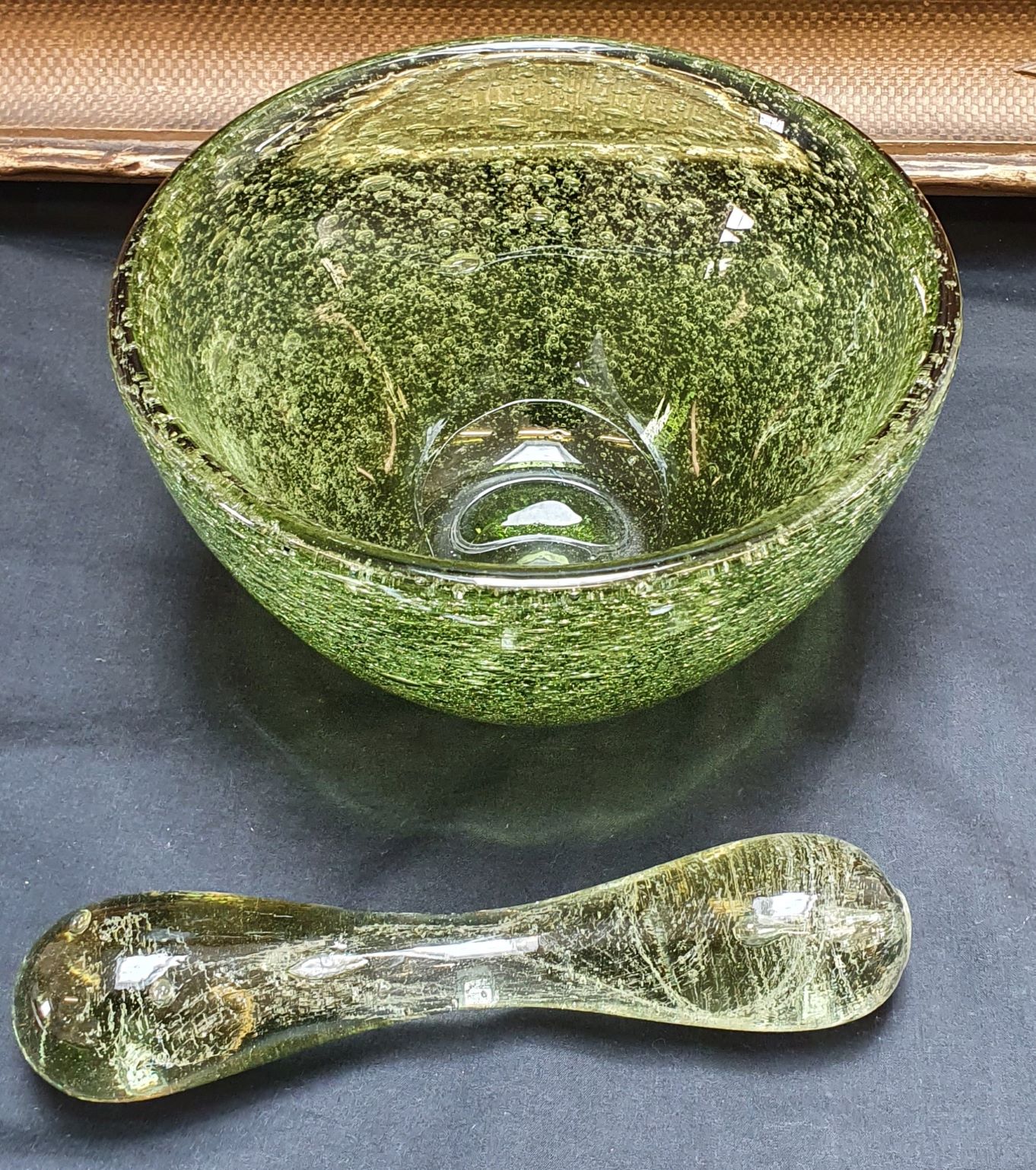 Miguel Meirelles Antiques - A ‘Biot’ Glass Mortar and Pestle