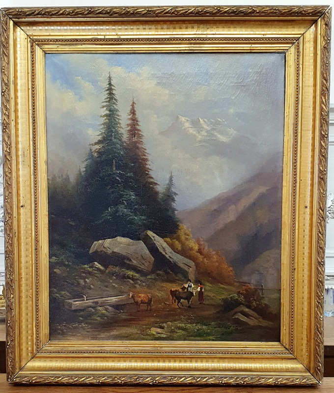 A French Alpine Landscape Painting