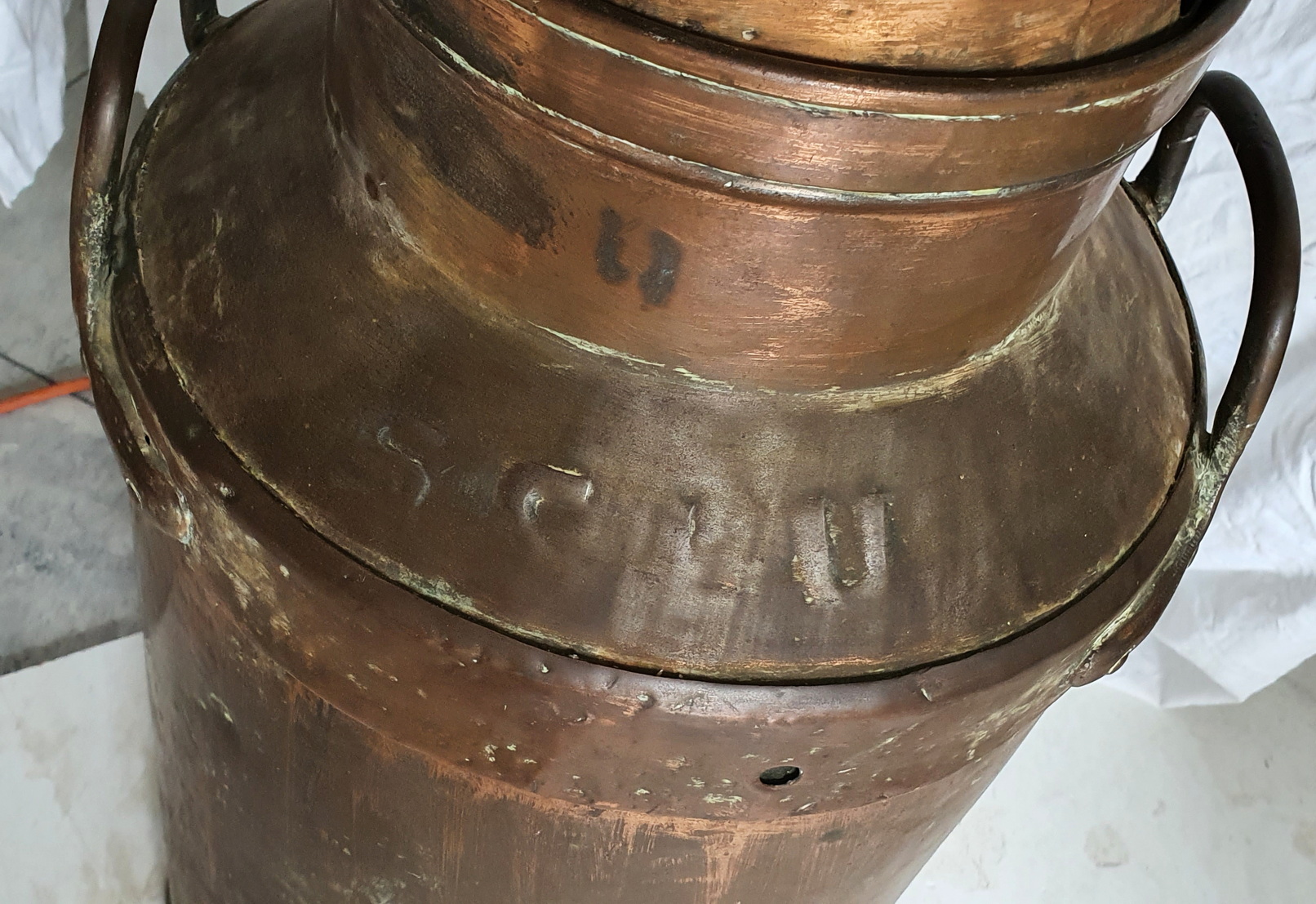 A large French Copper Milk Pot