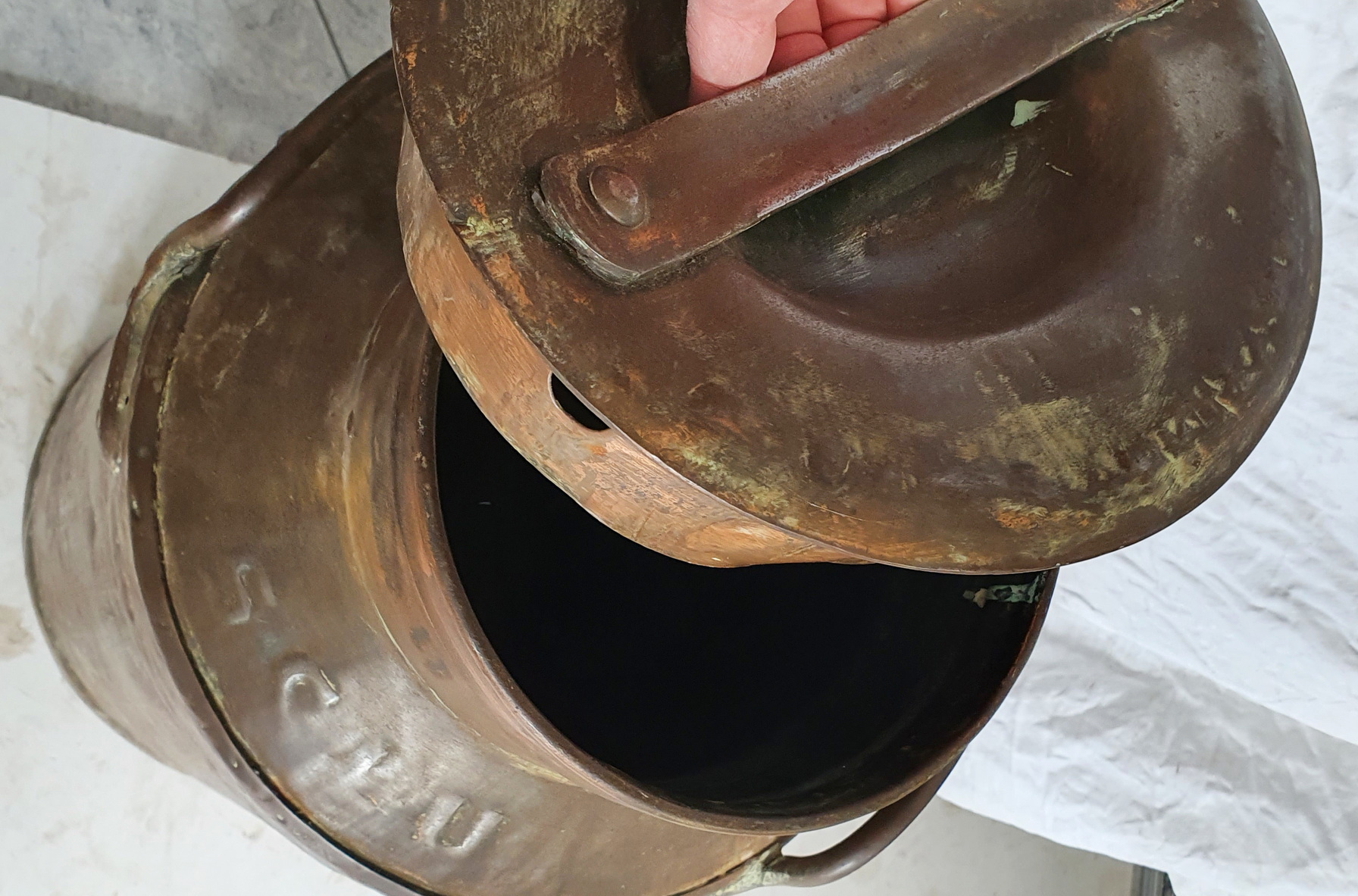 A large French Copper Milk Pot