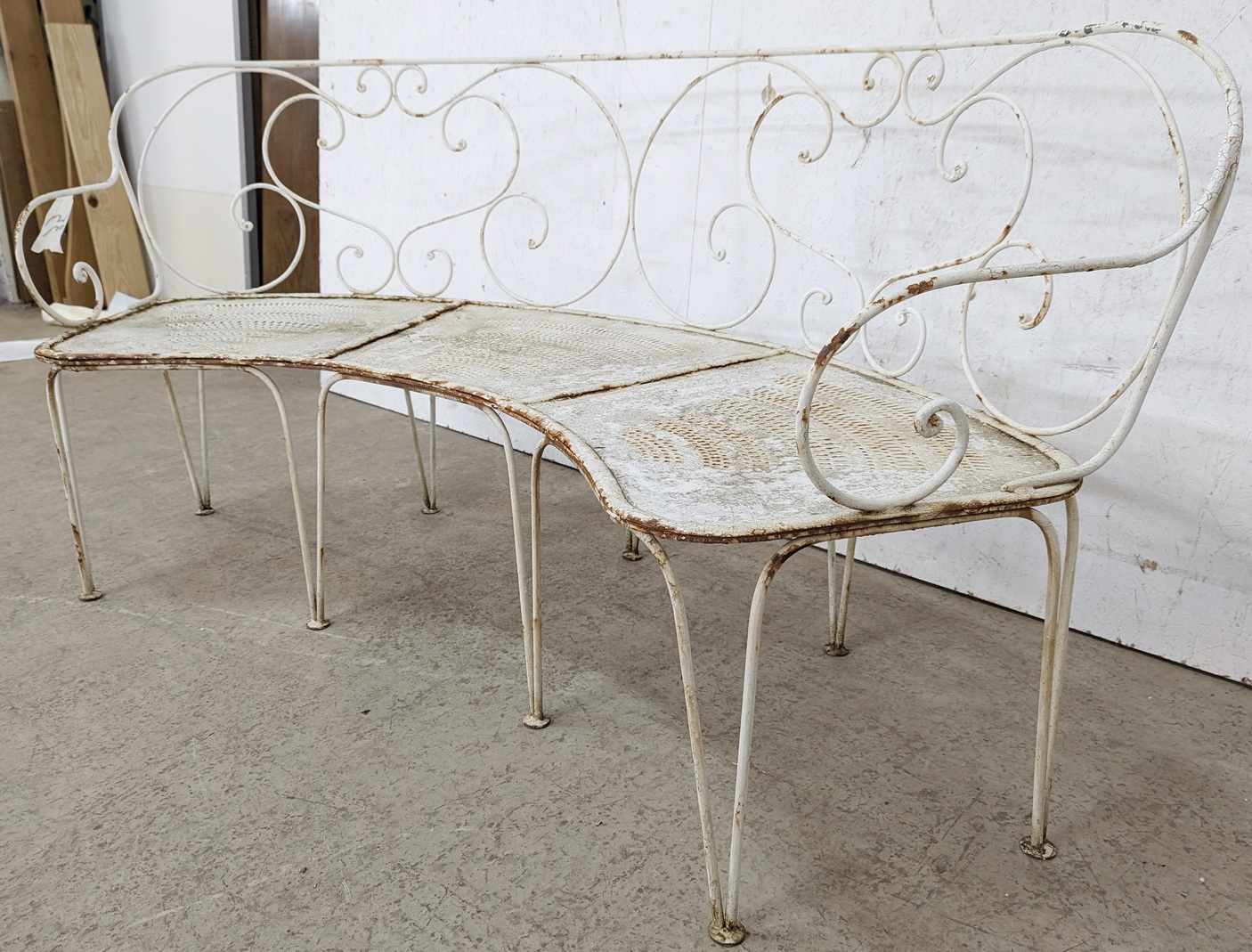 A Curved French Garden Seat
