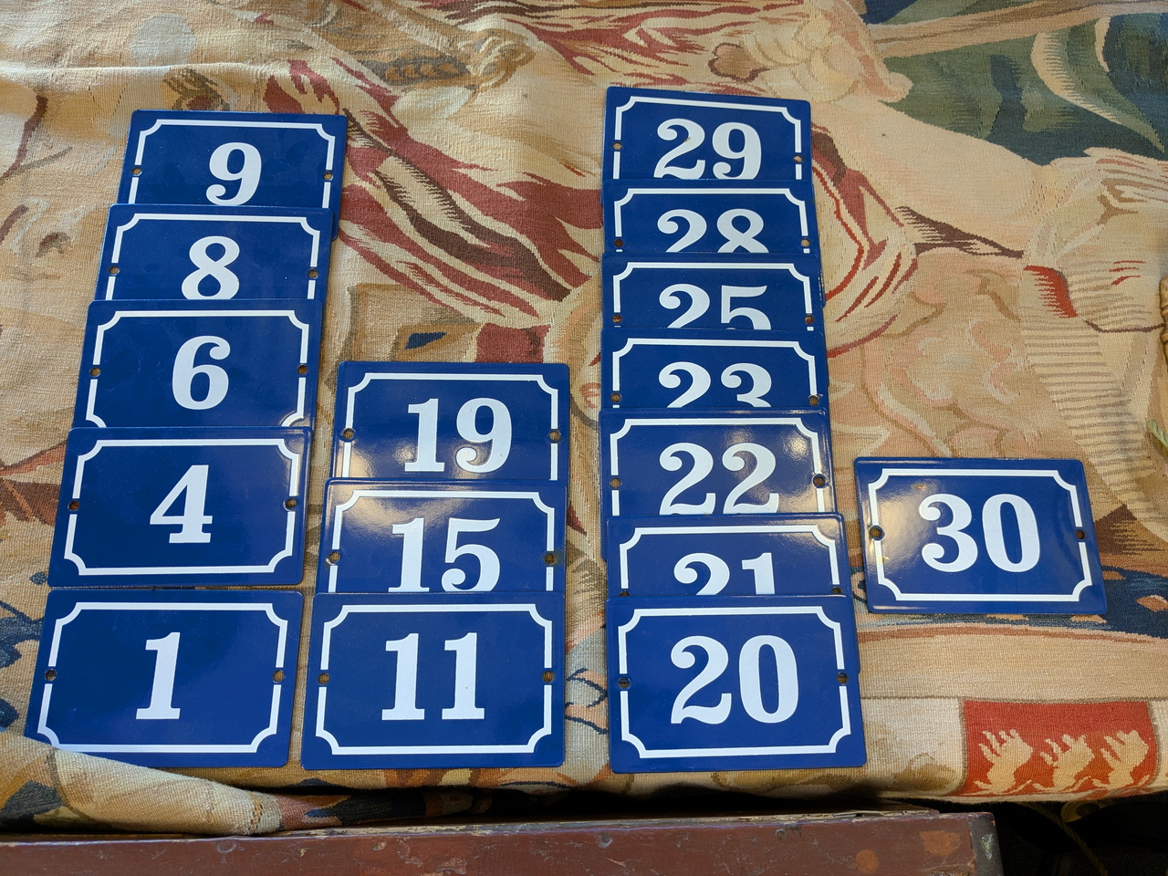 Miguel Meirelles Antiques – French Enamelled House Numbers