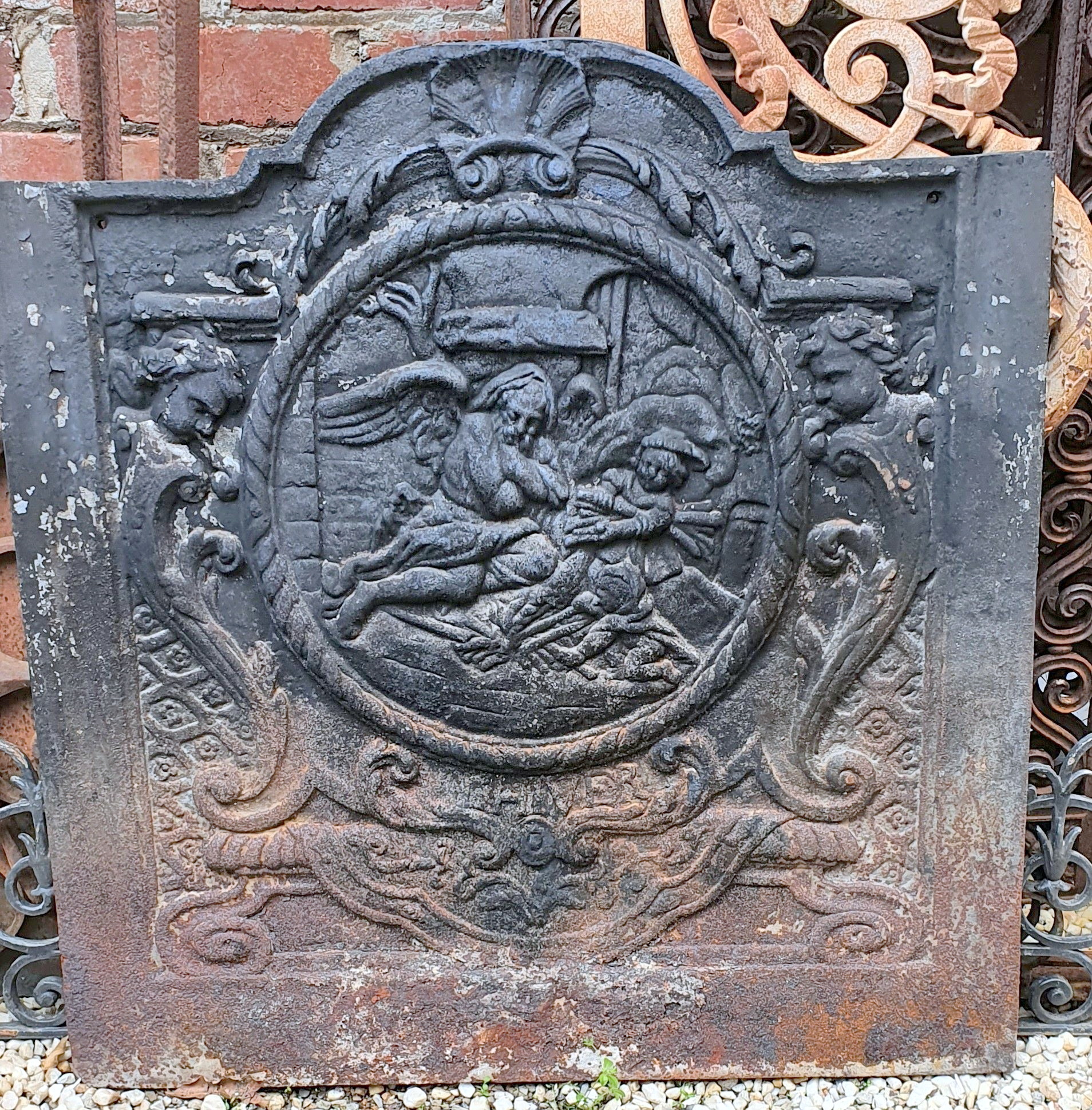 A French Cast Iron Reflector Plate