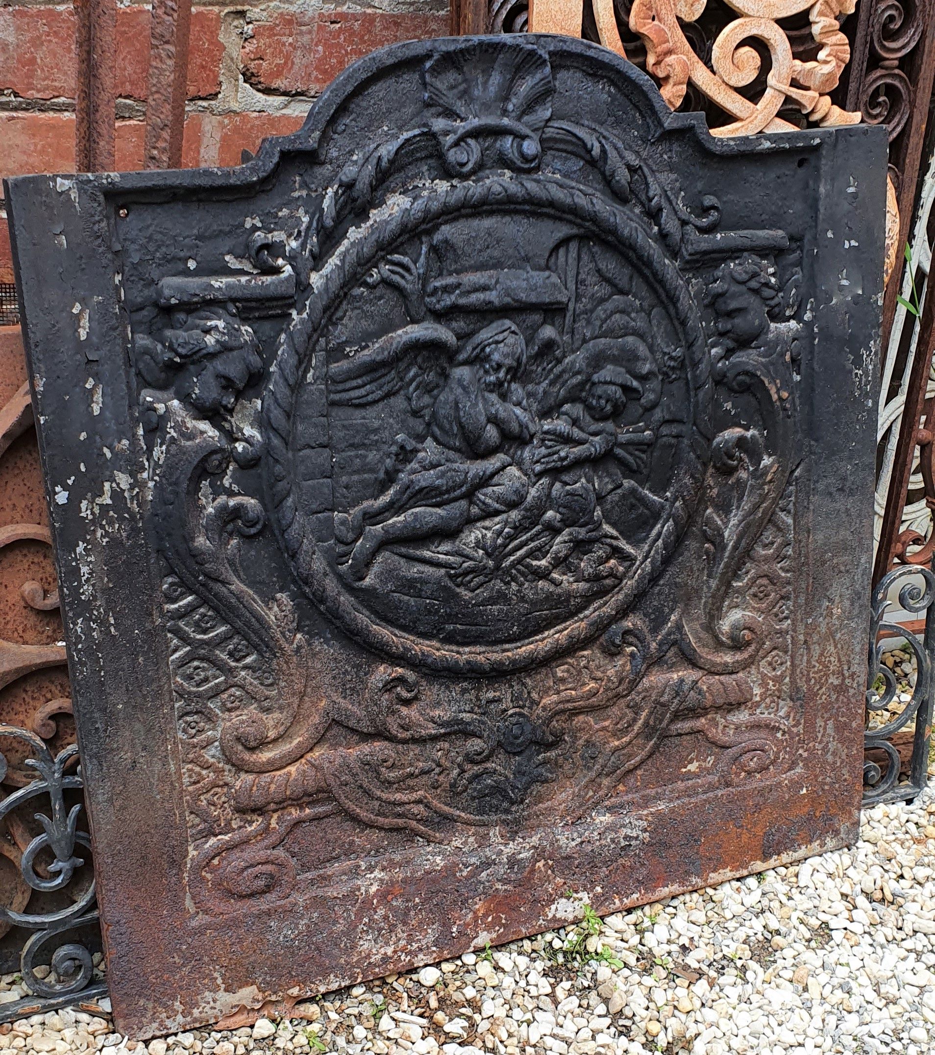 A French Cast Iron Reflector Plate