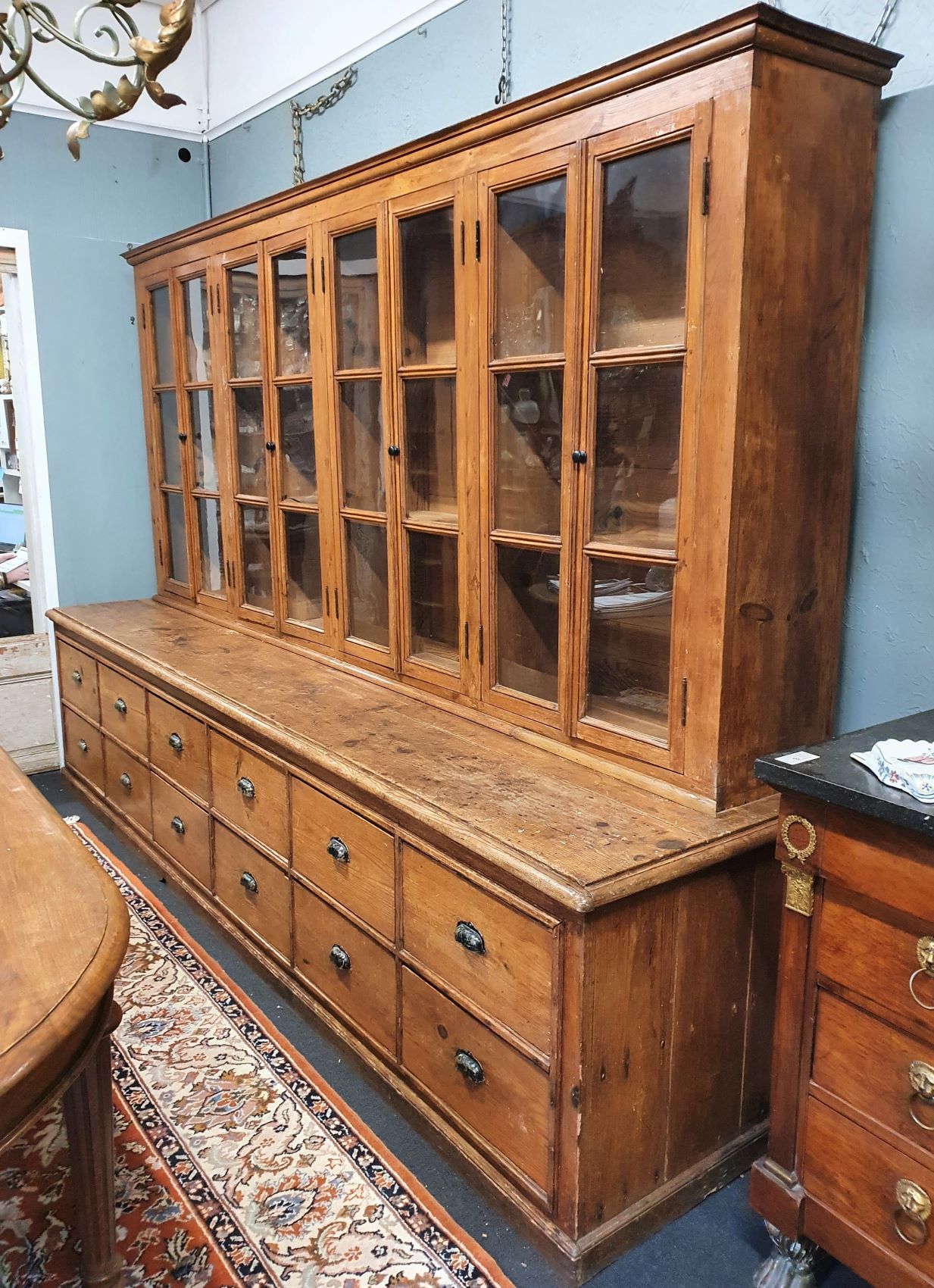 A large French Provincial Bookcase